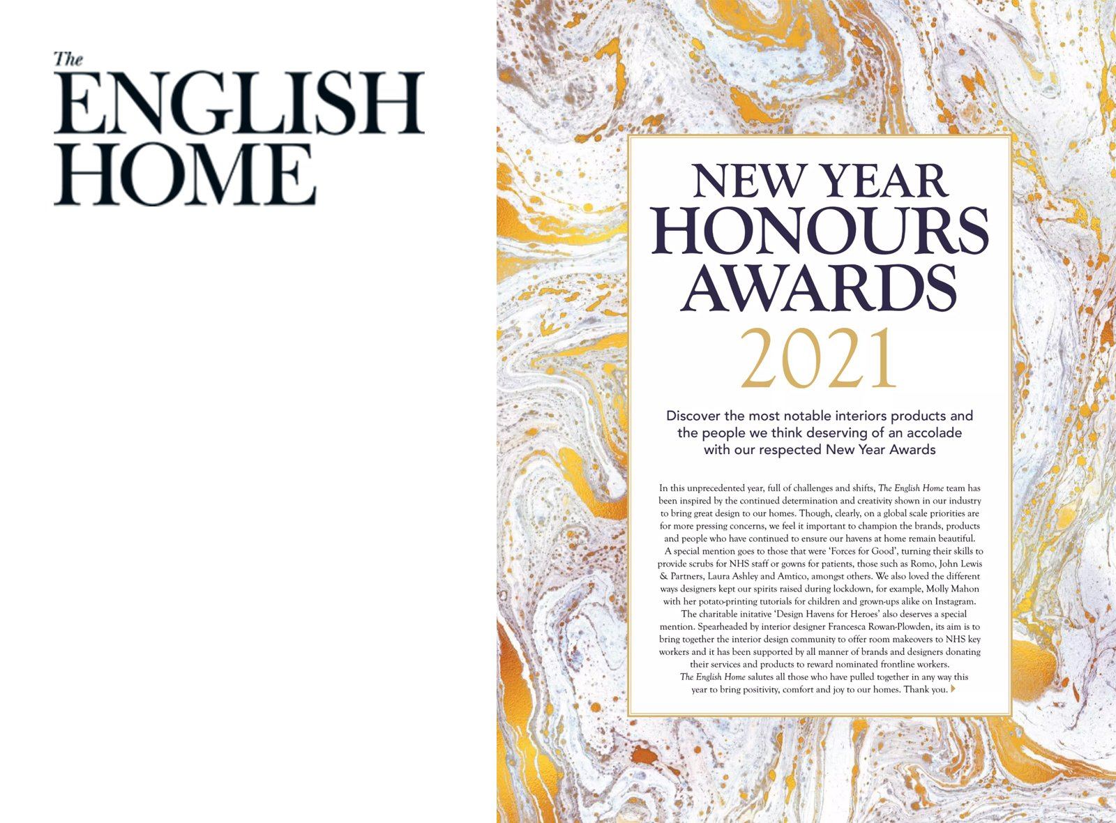 New Year Honours Awards 2021