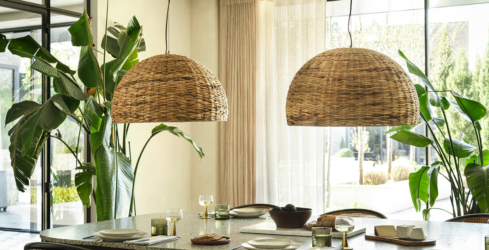 Natural Celing, Wall & Table Lights - Fibre, Wood & Stone Lighting