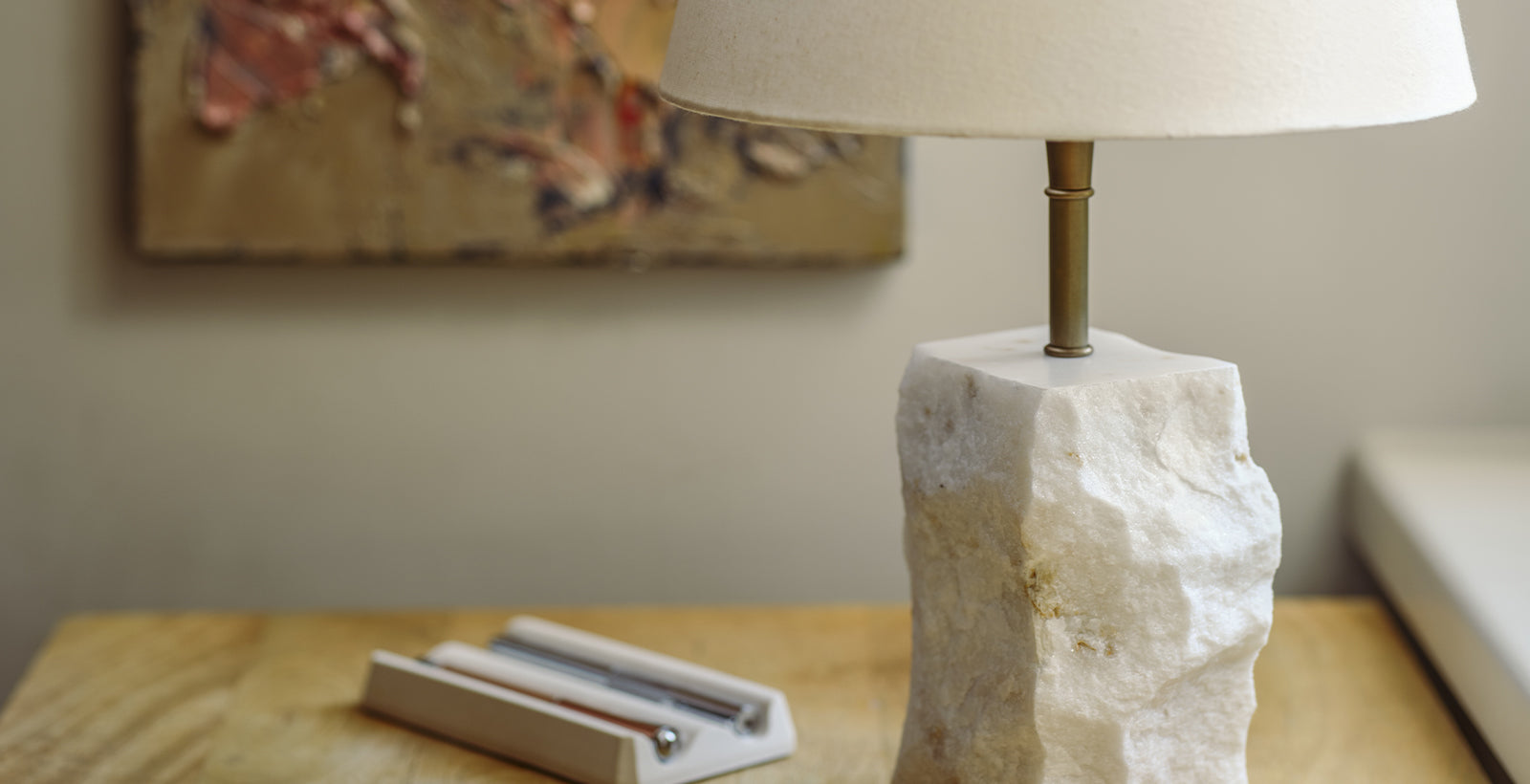 Natural Stone Table Lamps - Marble, Alabaster, Travertine Lights