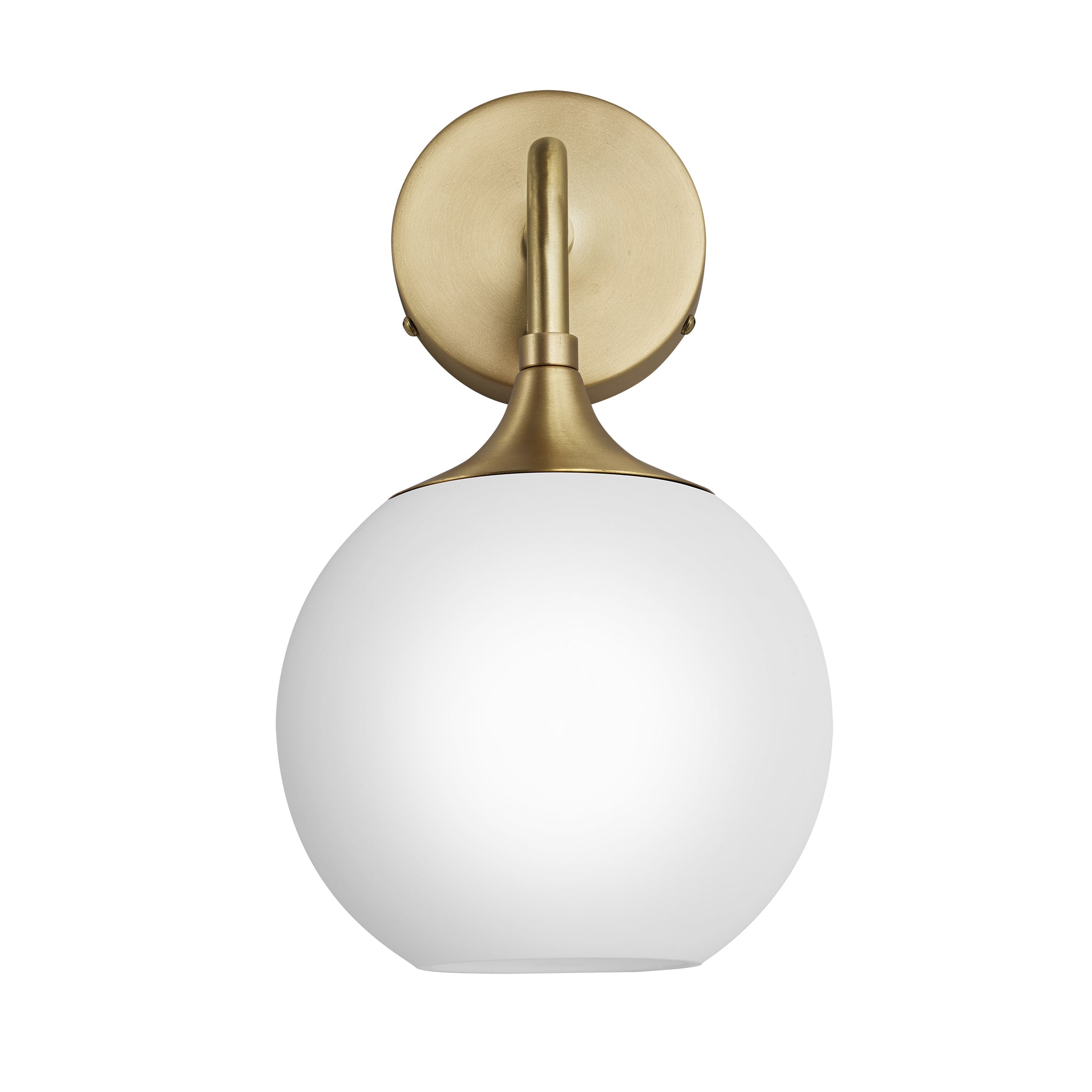 Chelsea Opal Glass Globe Wall Light - 7 Inch - White - Industville