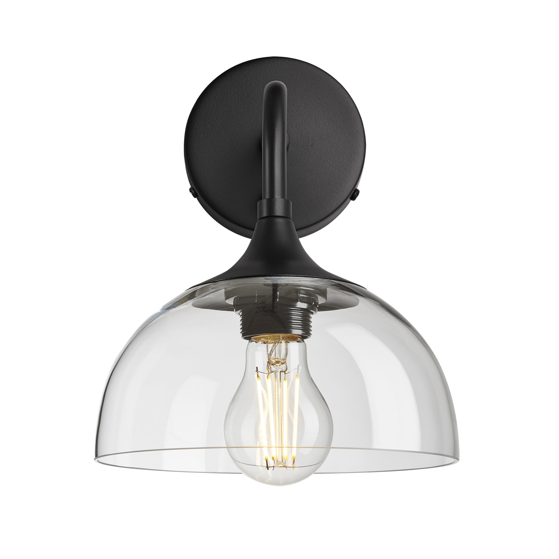 Chelsea Glass Dome Wall Light - 8 Inch | Industville - Industville