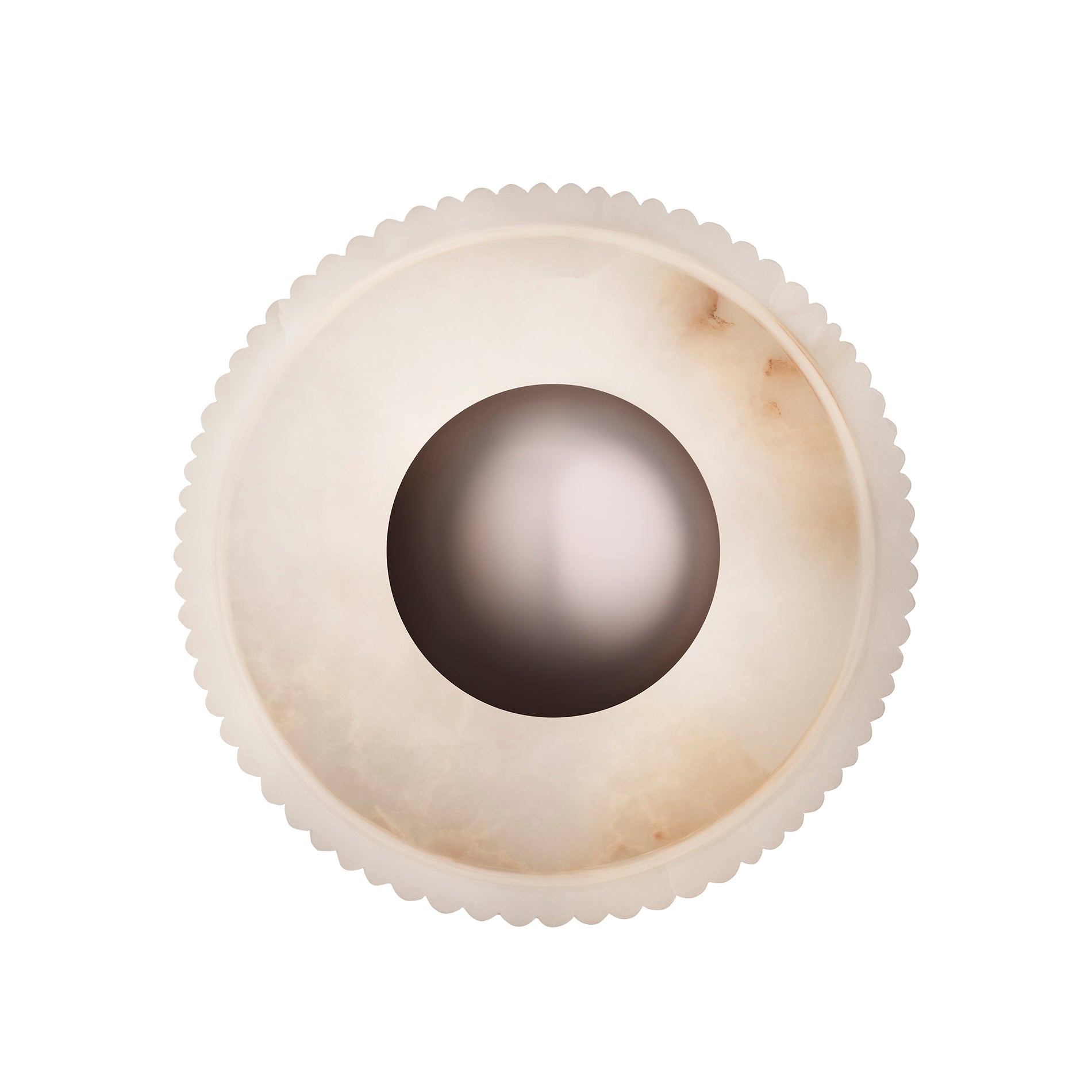 Alabaster Ribbed Dish Wall Diffuser in 8 Inch | Trade Pricing - Industville