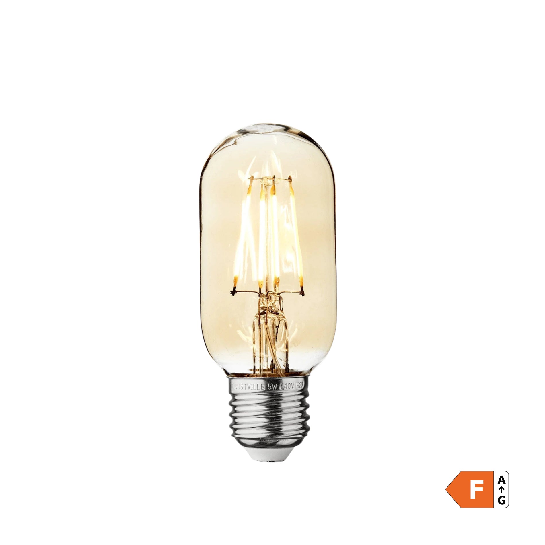 Industville E27 T45 Filament Tube LED Bulb | Wide Range - Amber / 5W ...