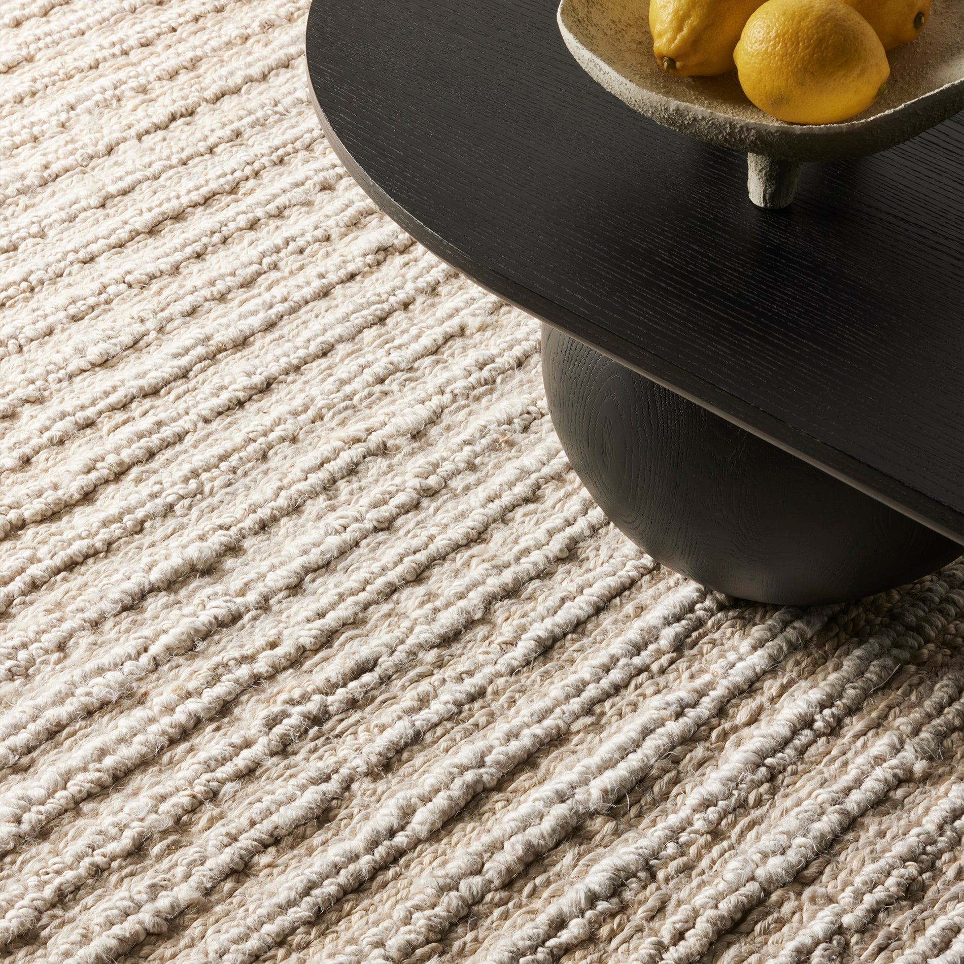 Natural Artisanal Jute Rugs | Eyton Hand Woven Jute Rug in Cream - 170 ...