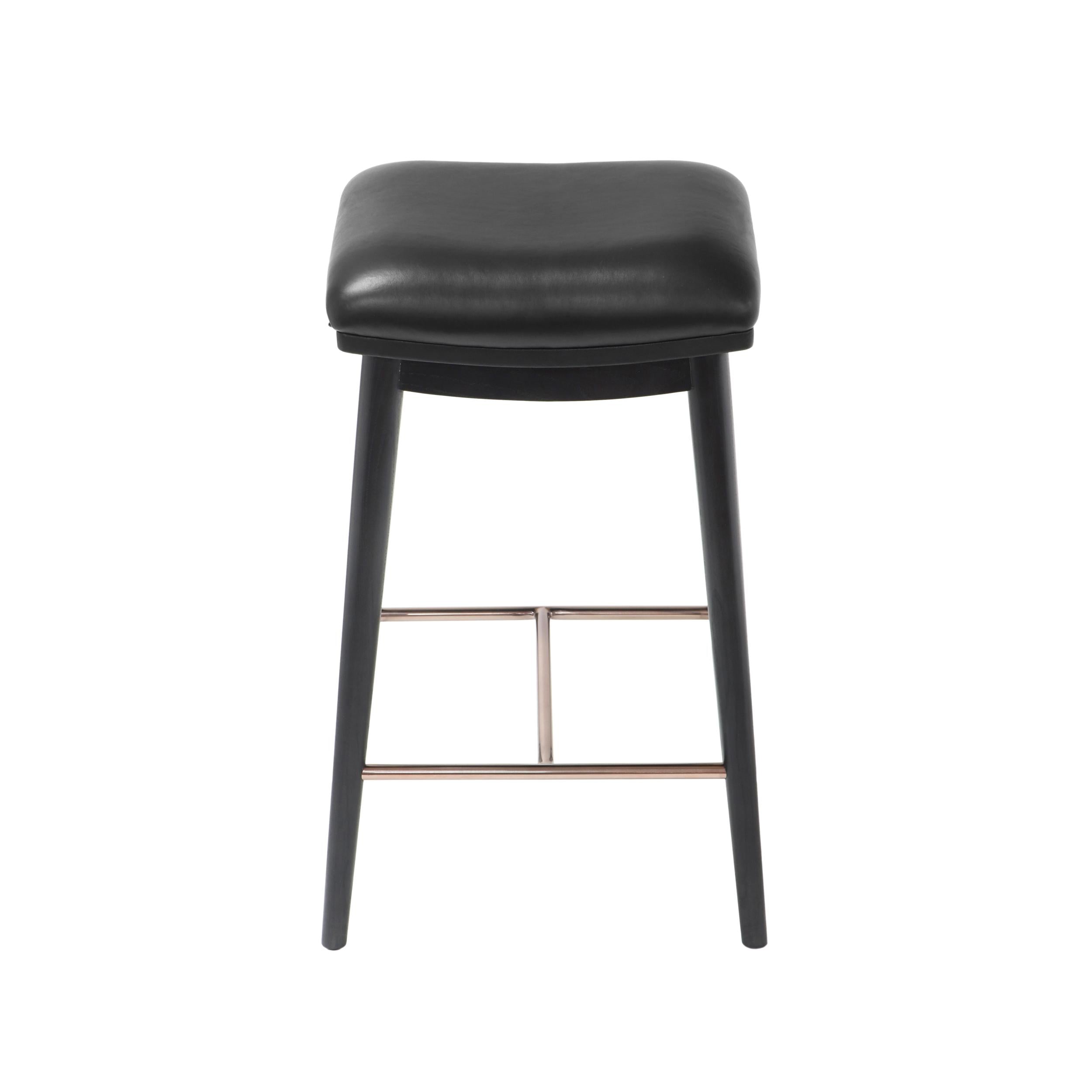 Auburn Black Wooden Counter Height Stool | Free shipping over £30 ...