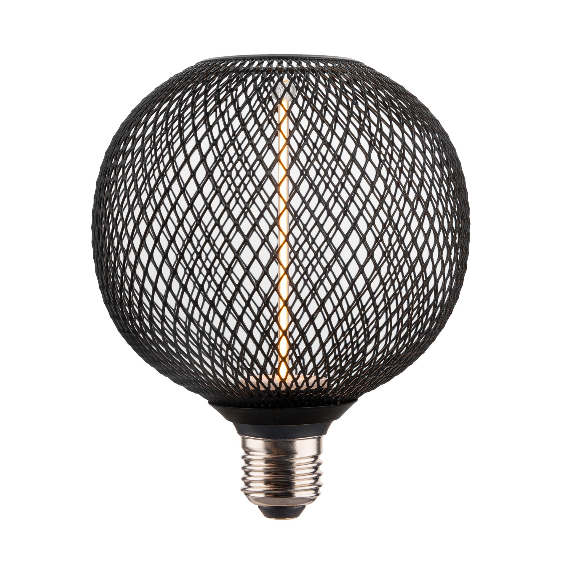 LED Metal Cage Single Filament Dimmable Bulb - 3.5W E27 - Black | Free ...