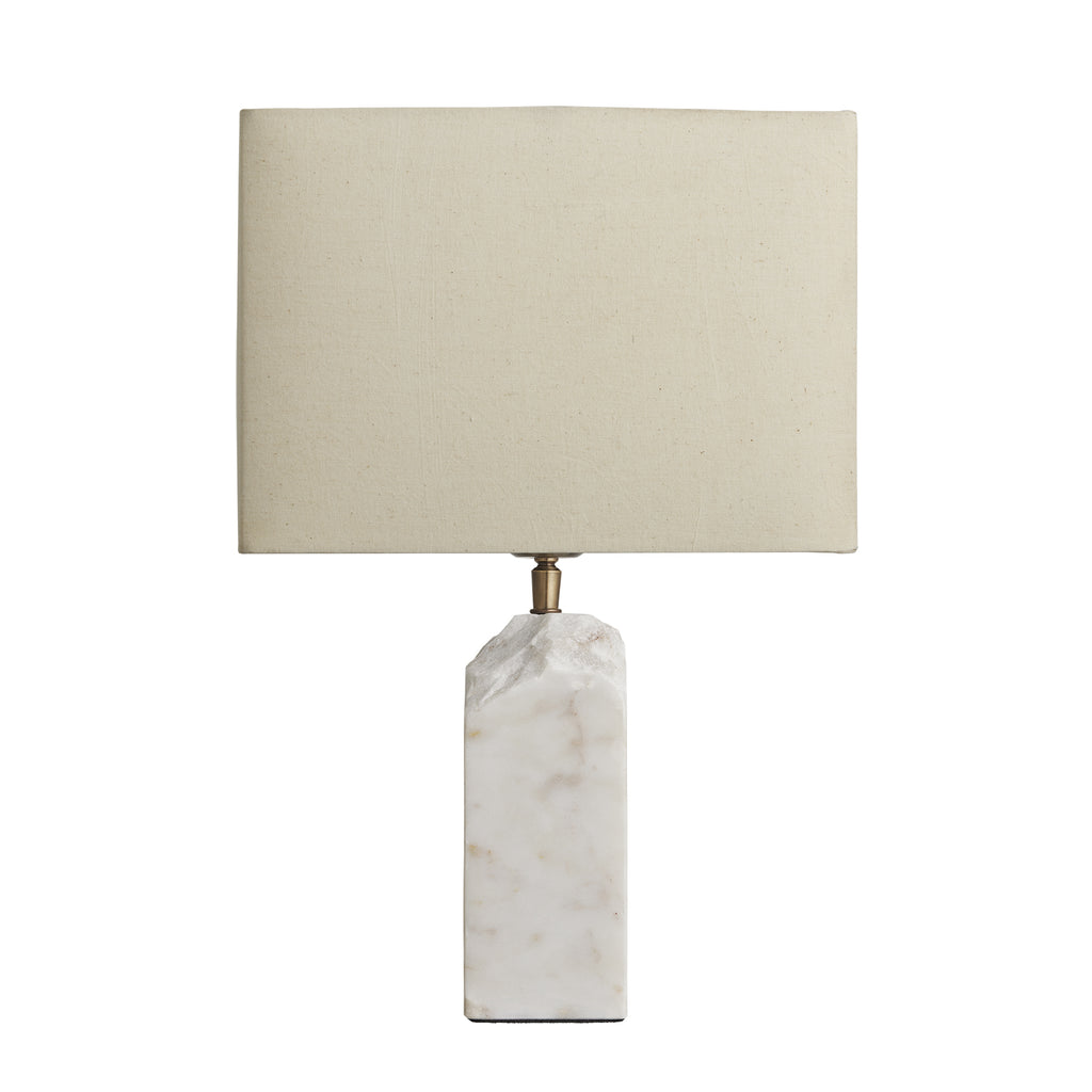 Marble Medium Ridge Table Lamp - White - Free delivery over £30 ...