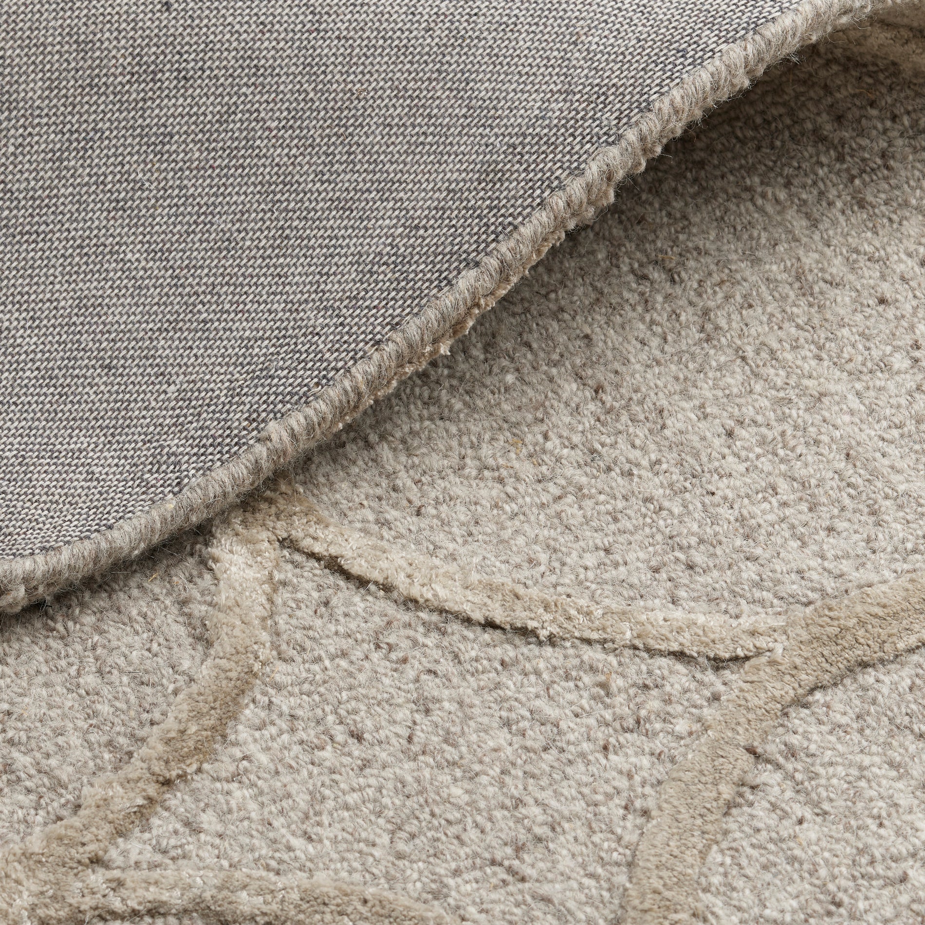 Alva Hand Tufted Wool and Viscose Rug - Light Brown - Industville