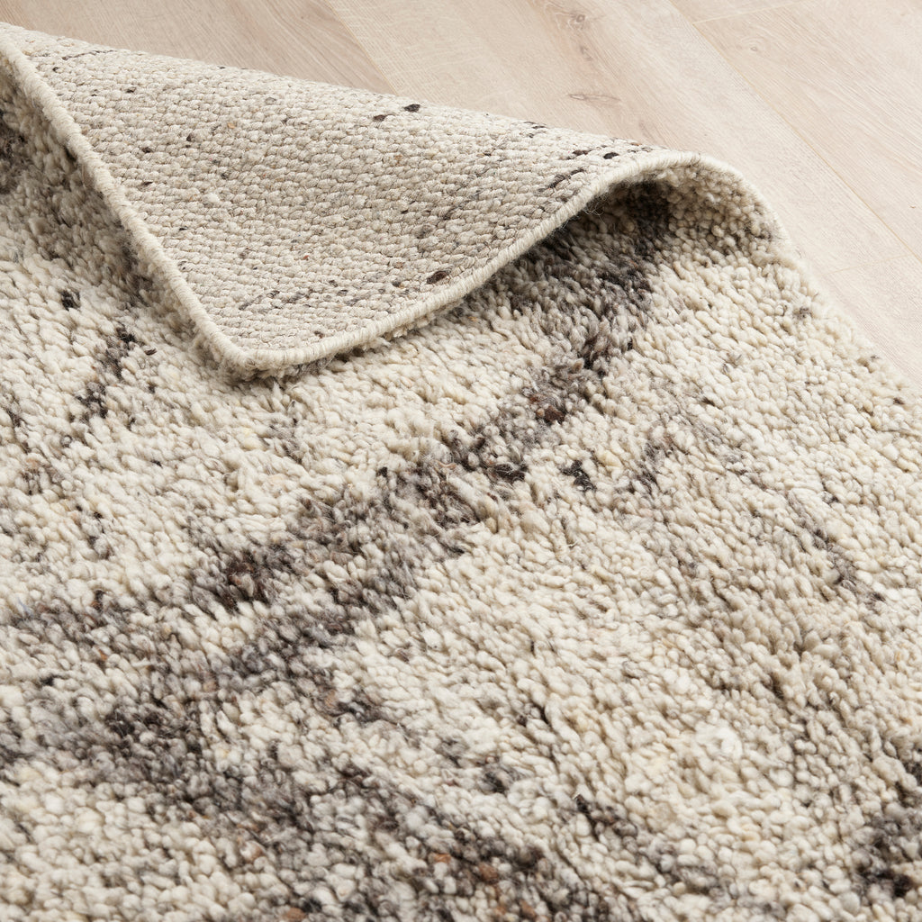 Shaggy Rugs | Brae Hand Knotted Shaggy Wool Rug in Natural & Brown ...