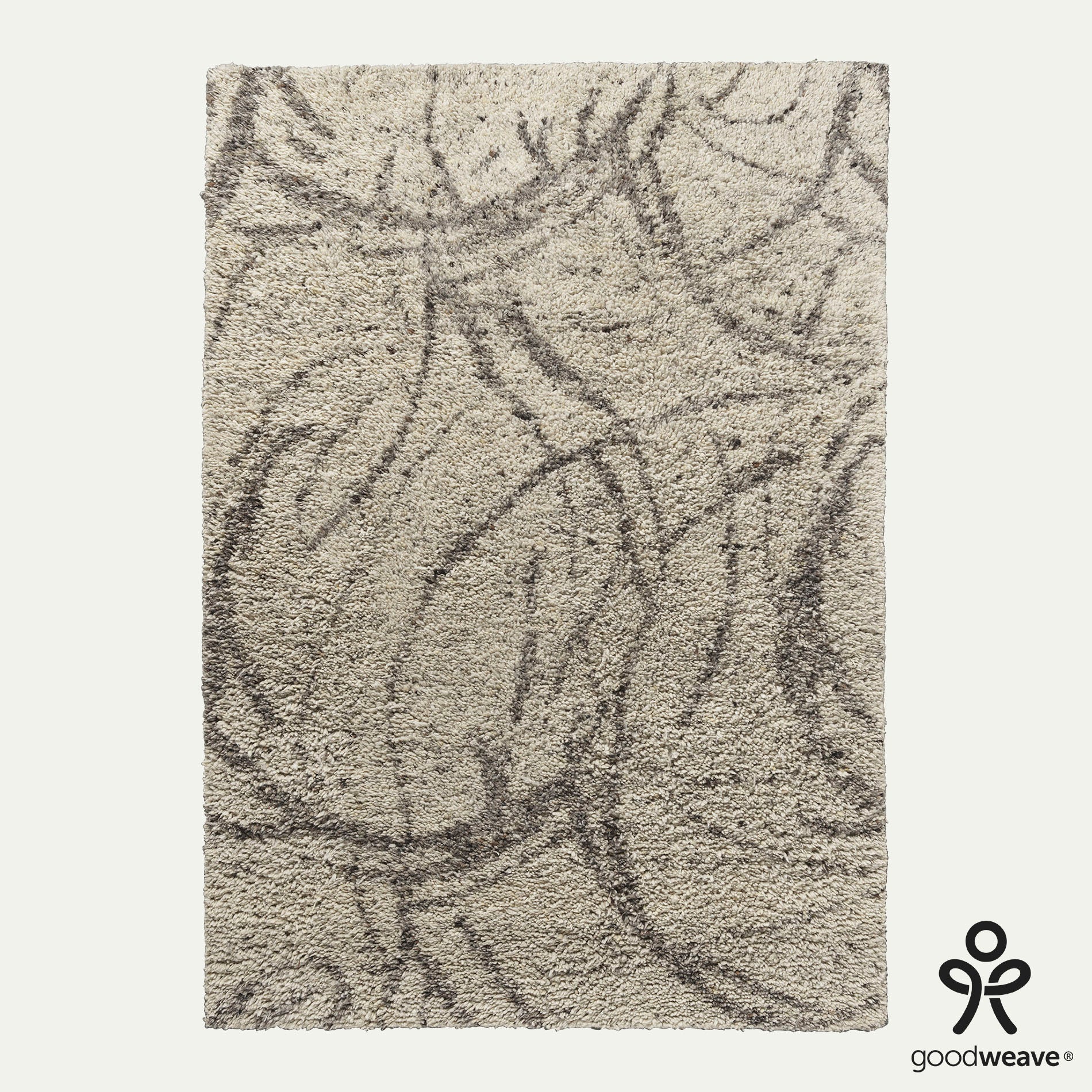 Shaggy Rugs | Brae Hand Knotted Shaggy Wool Rug in Natural & Brown ...
