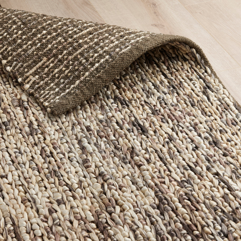 Natural Woven Jute Rugs | Dipton Hand Woven Jute Rug in Brown & Cream ...