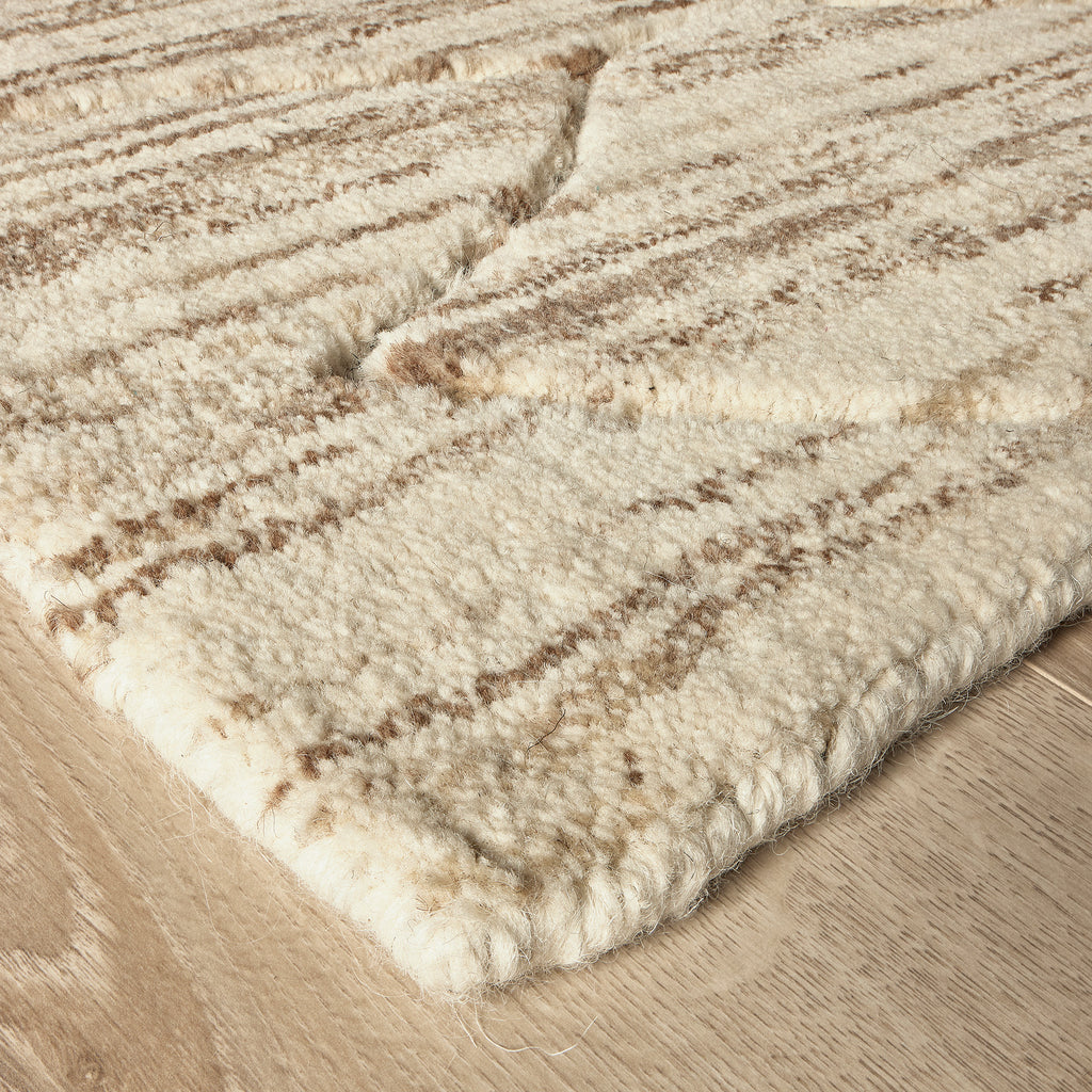 Luxe Cream Hand Loomed Wool Rug | Free shipping over £30 - Industville