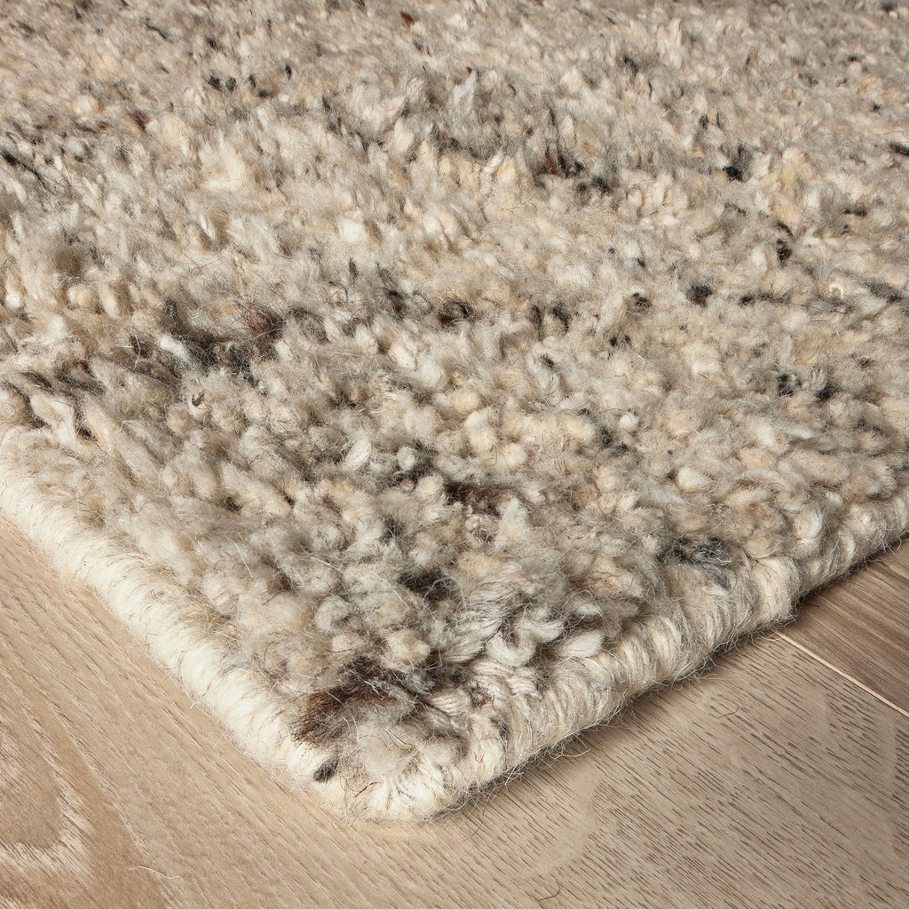 Shaggy Wool Rugs | Forres Hand Knotted Shaggy Wool Rug in Cream & Grey ...