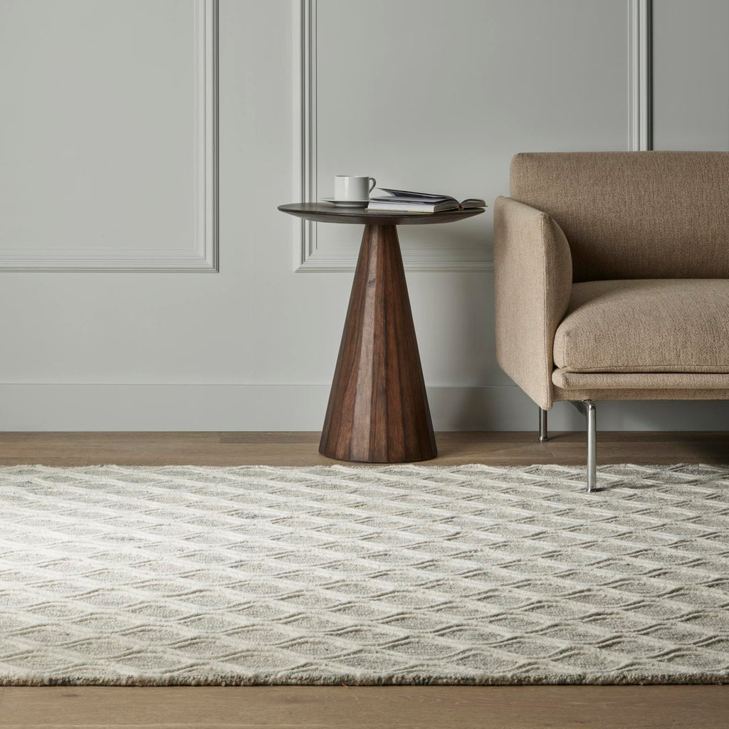 Wool Geometric Rugs | Hume Hand Tufted Wool Rug in Grey & Cream ...