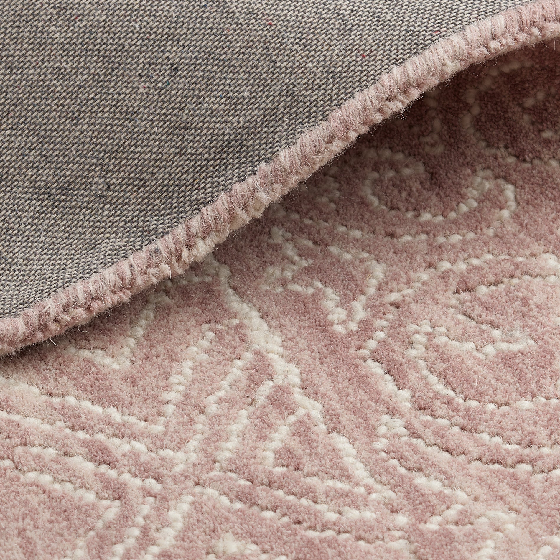 Oare Rose Hand Tufted Wool Rug | Free Delivery over £30 - Industville