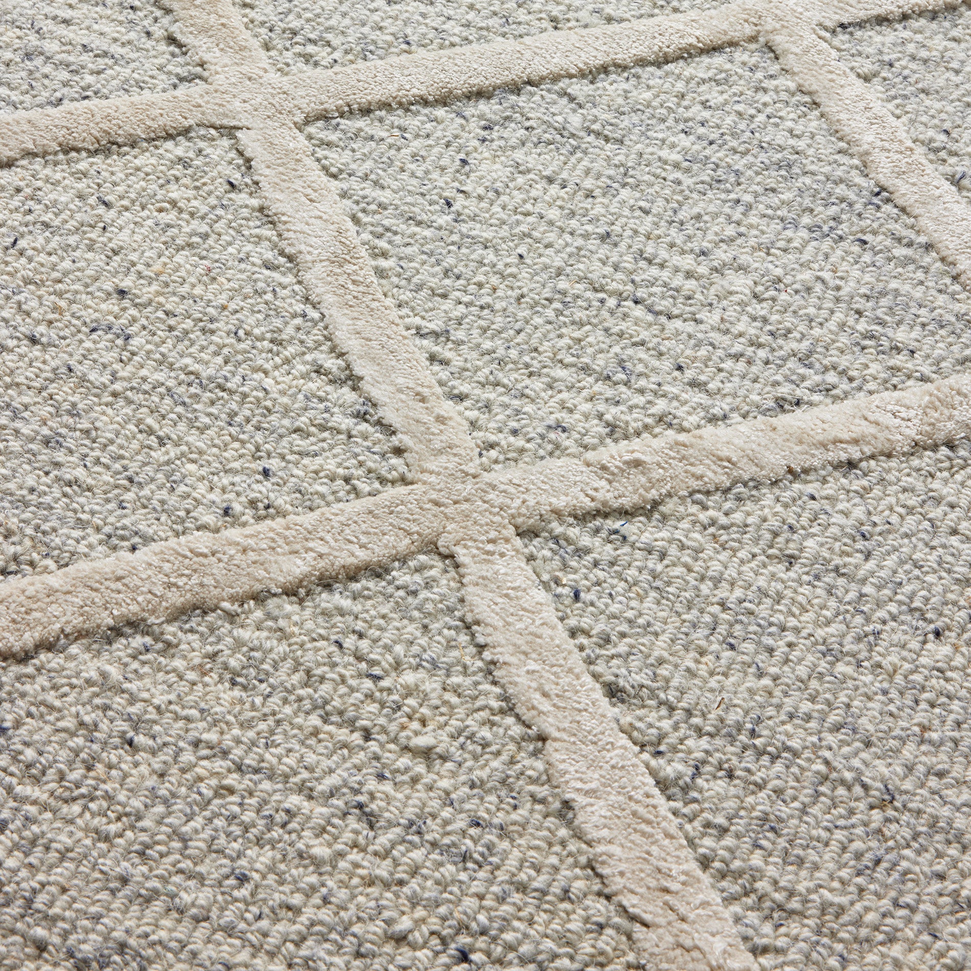 Neutral Hand Tufted Rugs | Ratho Hand Tufted Wool Rug in Grey & Cream ...