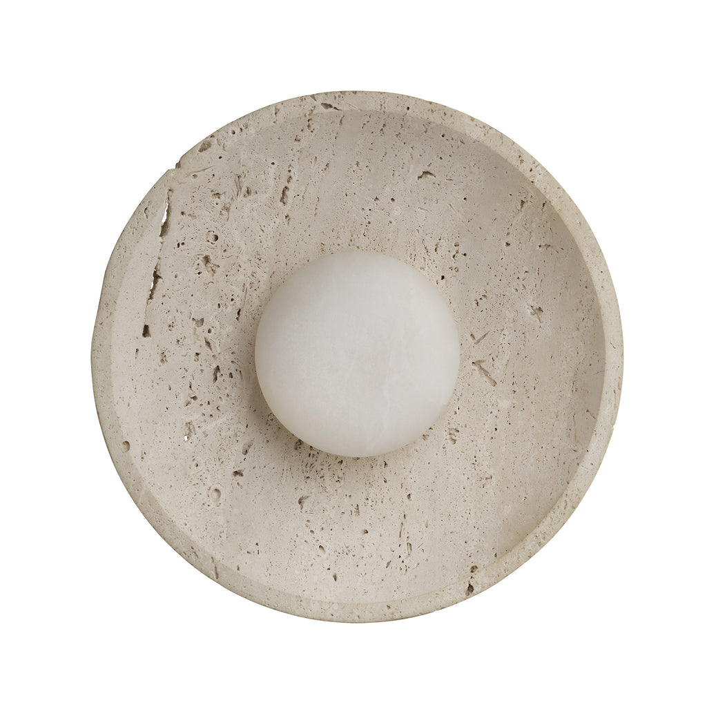 Travertine & Alabaster Wall Light - 10 inch - Natural | Free shipping ...