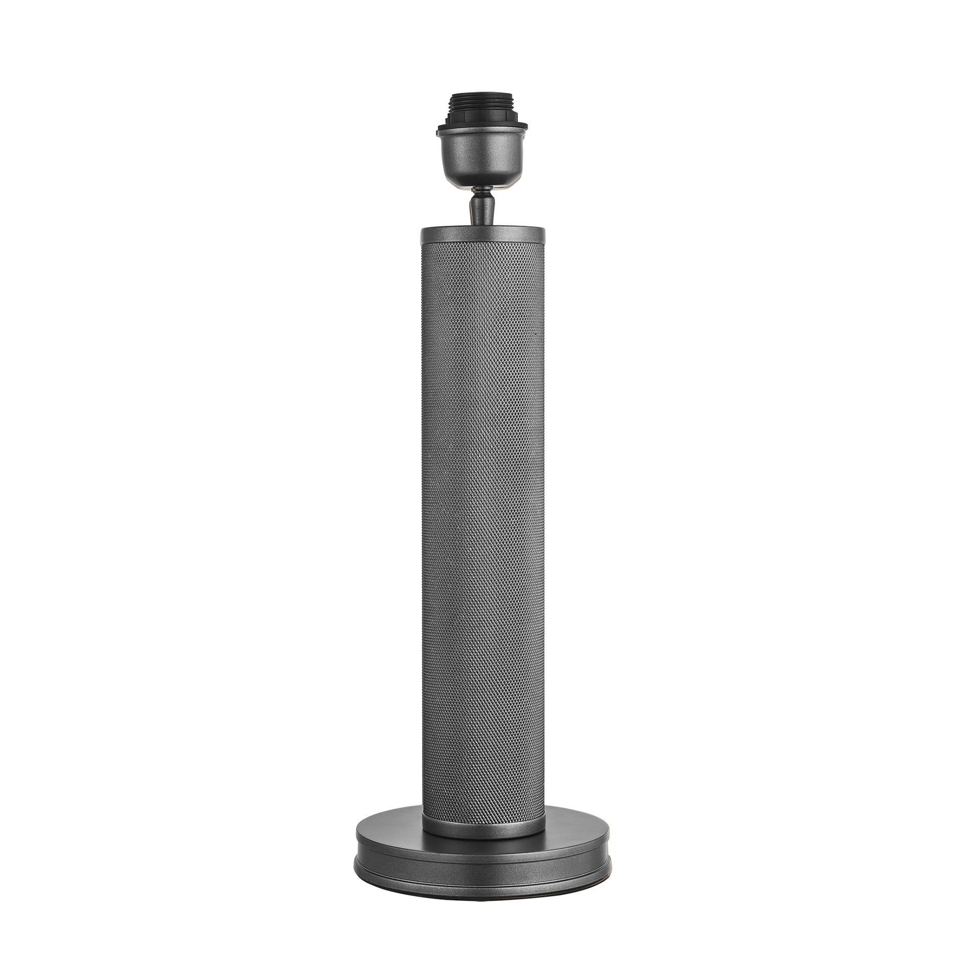Knurled Pillar Table Lamp - Base Only - Pewter - Industville