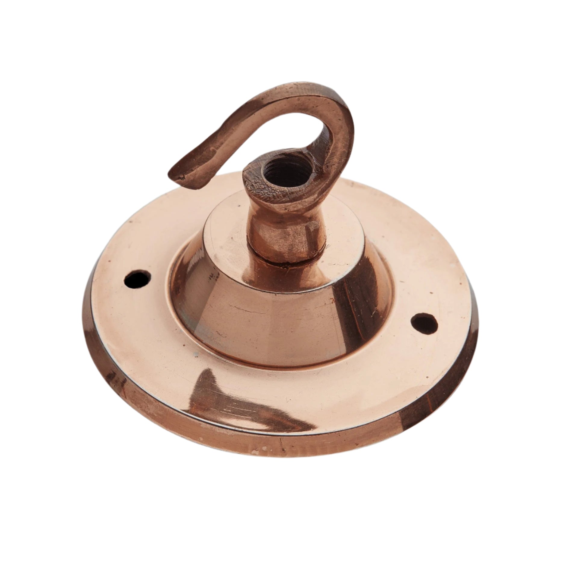 Edison Hook Ceiling Rose - 1 Outlet - Copper - Industville