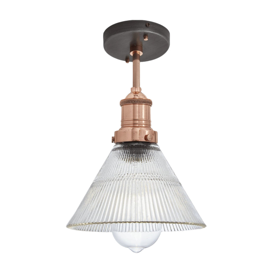 Brooklyn Glass Funnel Flush Mount - 7 Inch | Lighting - Industville