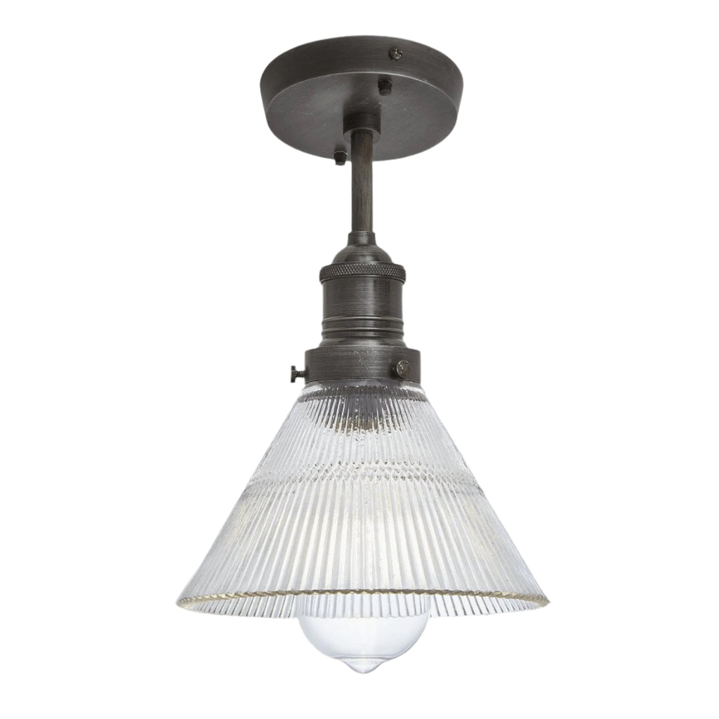 Brooklyn Glass Funnel Flush Mount - 7 Inch | Lighting - Industville