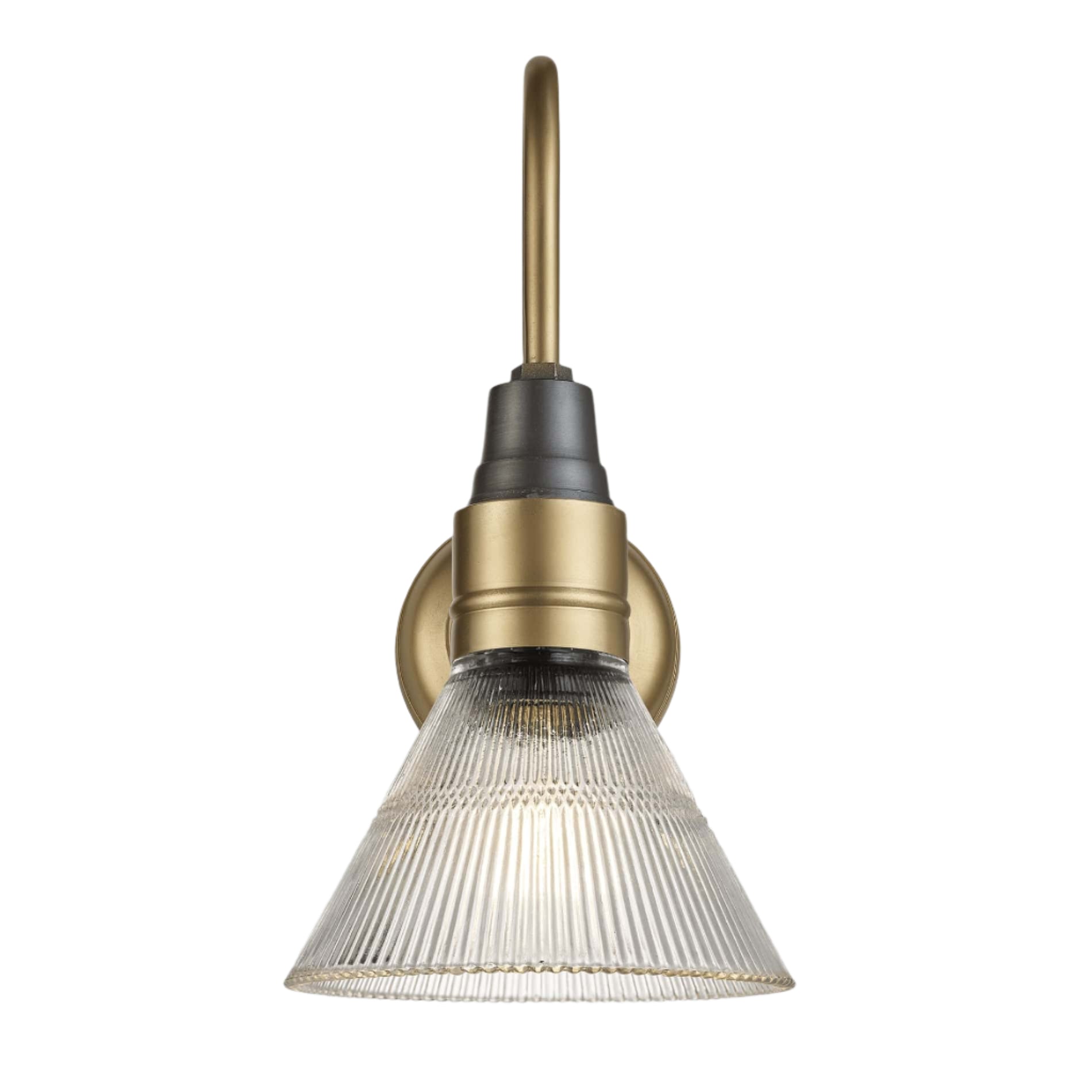 Swan Neck Glass Funnel Wall Light - 7 Inch | Industville - Glass Shade ...