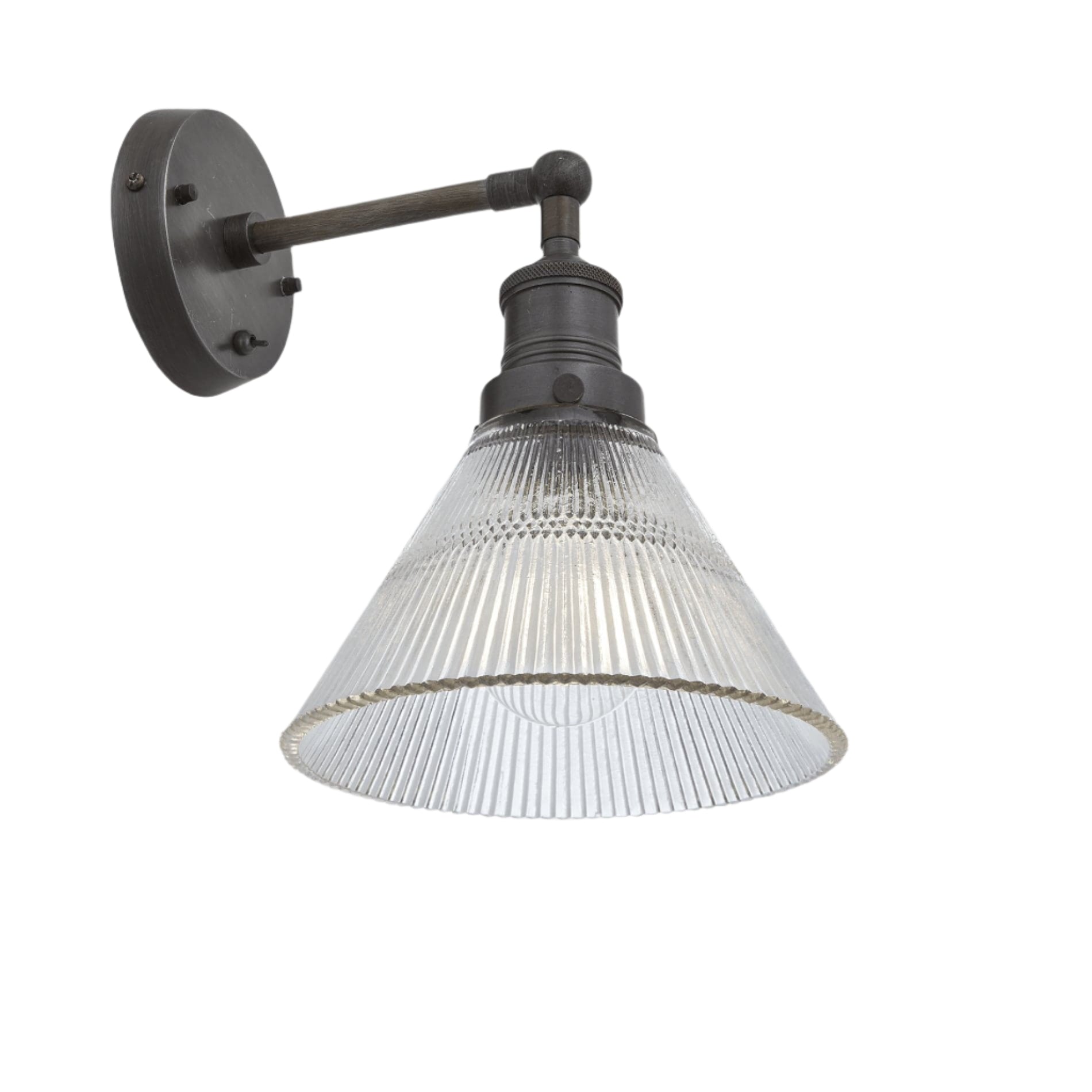 Brooklyn Glass Funnel Wall Light - 7 Inch | Industville - Industville