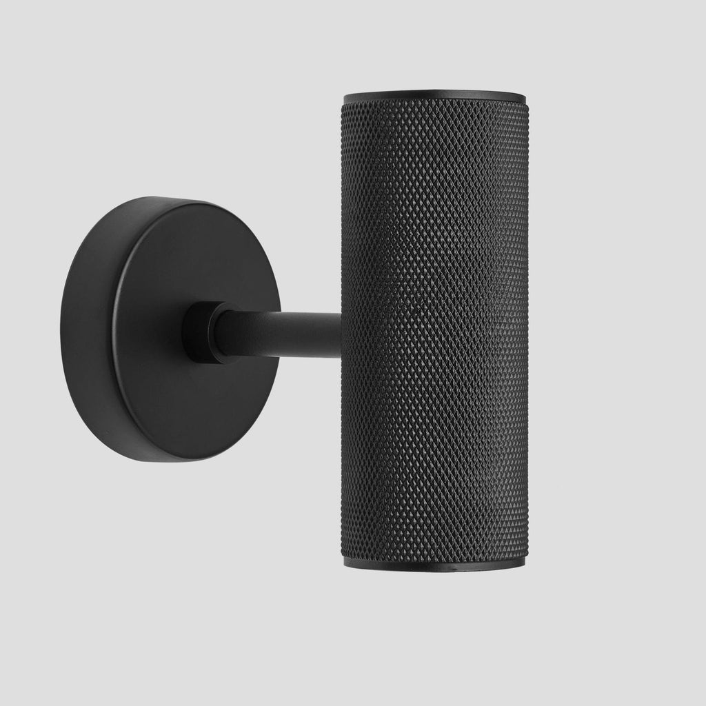 Knurled Edison Double Wall Light - Black - Industville