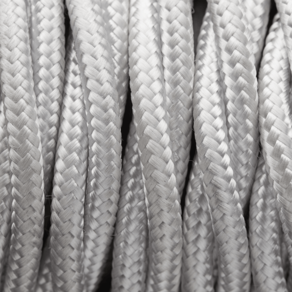 White Twisted Fabric Flex - 3 Core Braided Cloth Cable Lighting Wire - Industville